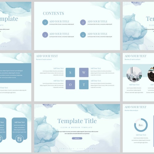 Minimal Modern Clean Style Powerpoint Template - Etsy
