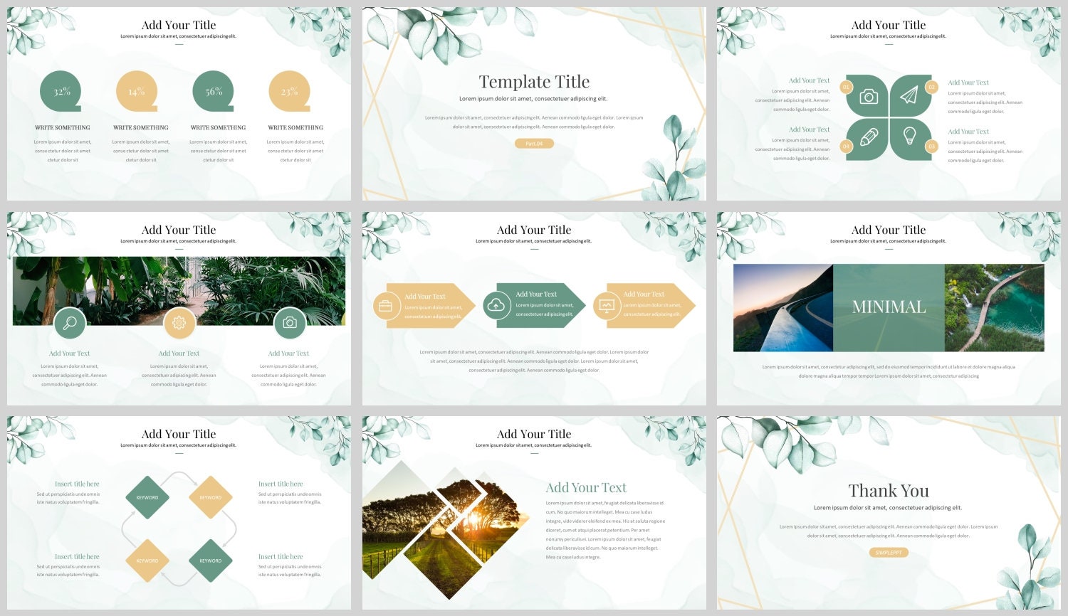 Minimal Magazine Style Report Powerpoint Template - Etsy