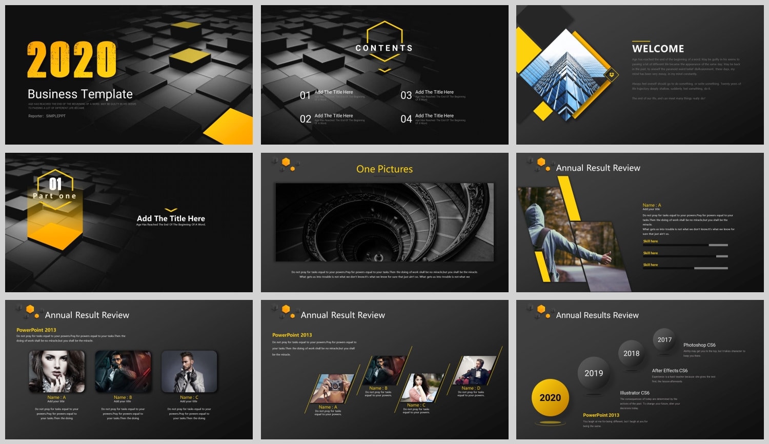Black Powerpoint Template