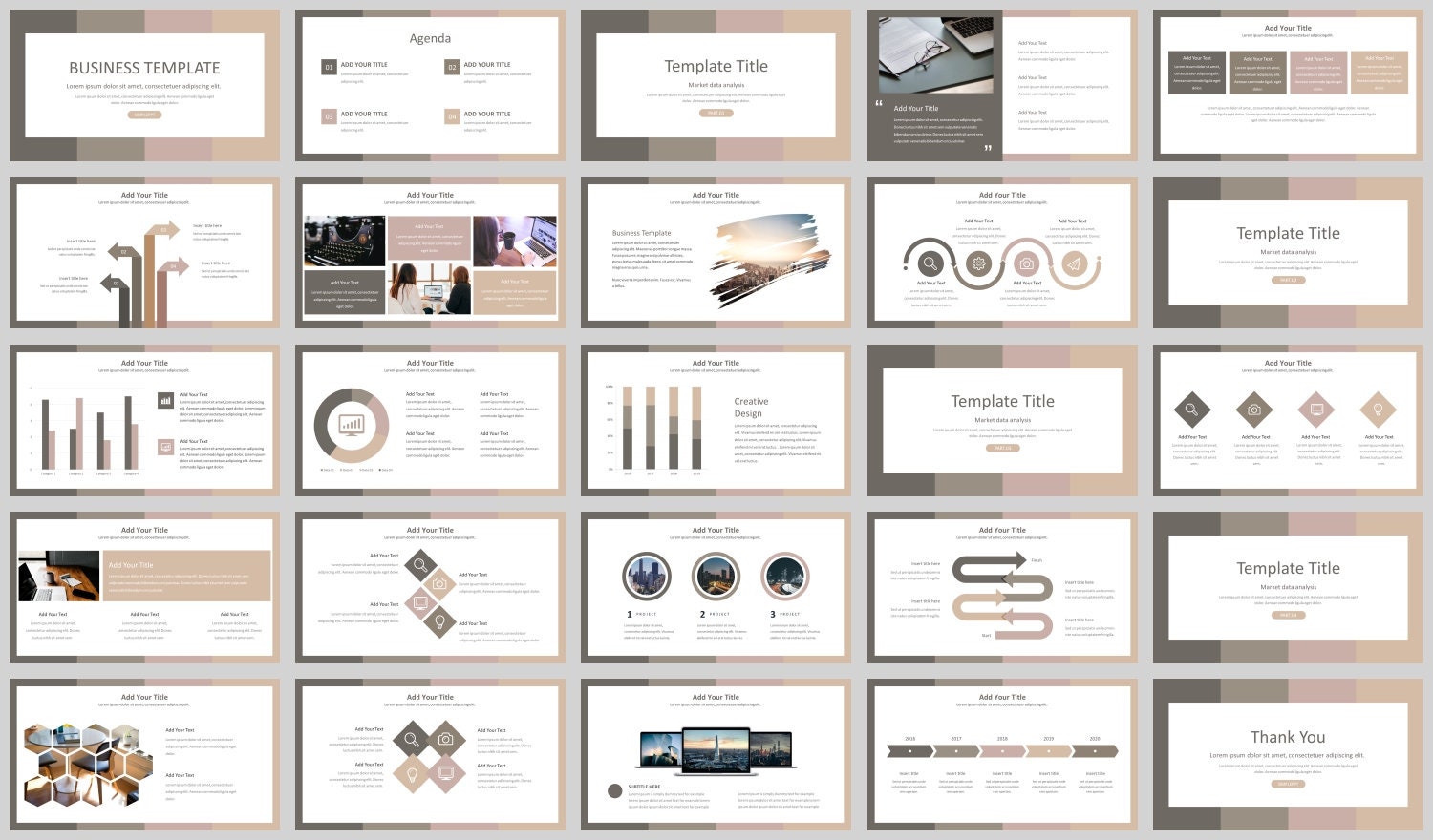 Minimal Work Summary Powerpoint Template - Etsy