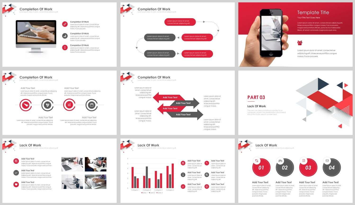 Red Minimal Business Template - Etsy