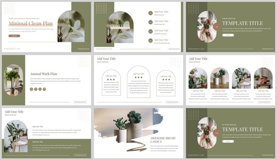 Minimal Modern Clean Style Powerpoint Template | Etsy