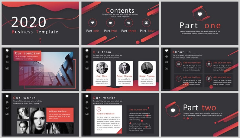 Red Minimal Fashion Report Template - Etsy