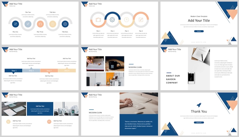 Minimal Modern Clean Powerpoint Template - Etsy