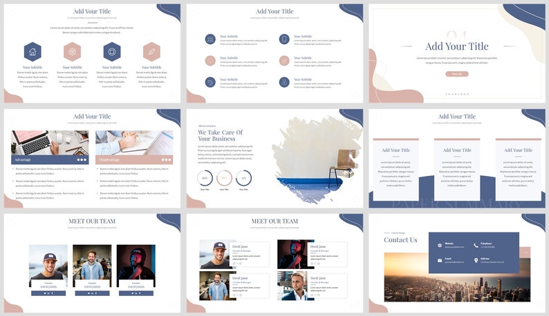 Minimal Modern Clean Report Powerpoint Template - Etsy