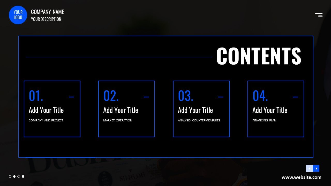 Modern Blue Business Plan Powerpoint Template - Etsy