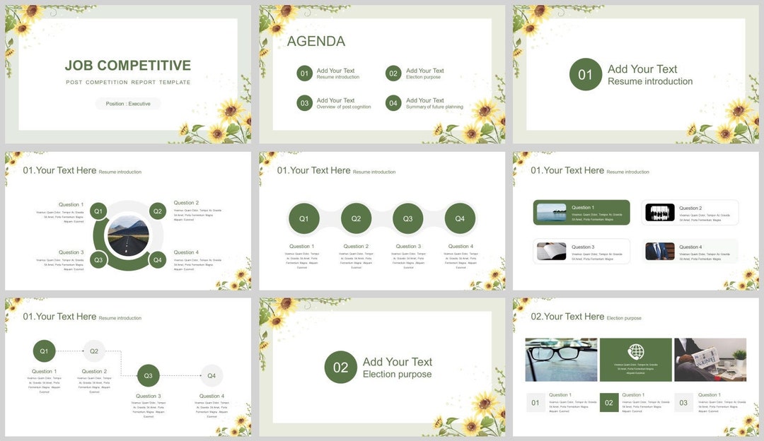 Minimal Job Competition Powerpoint Template - Etsy