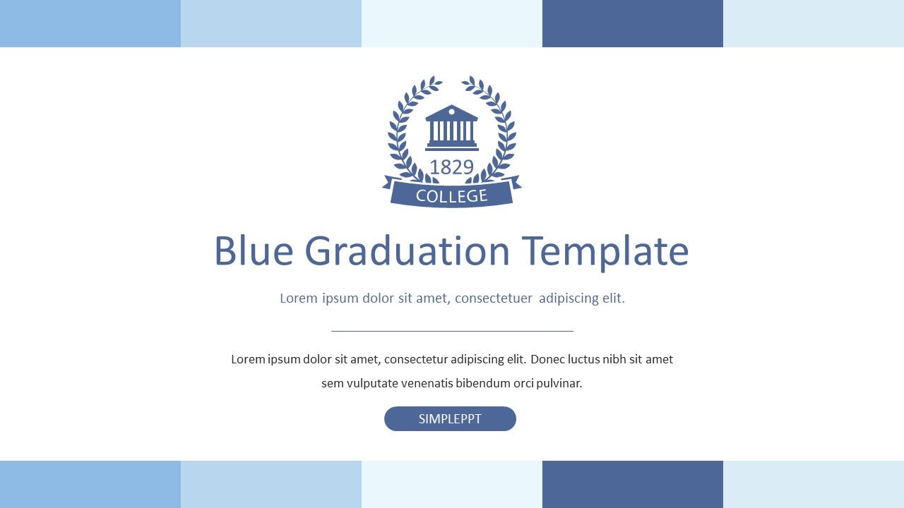 Minimal Blue Graduation Reply Powerpoint Template - Etsy