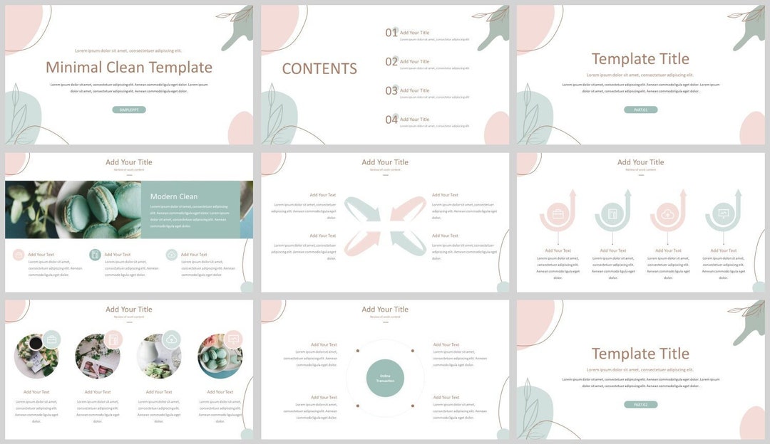 Minimal Modern Clean Powerpoint Template - Etsy