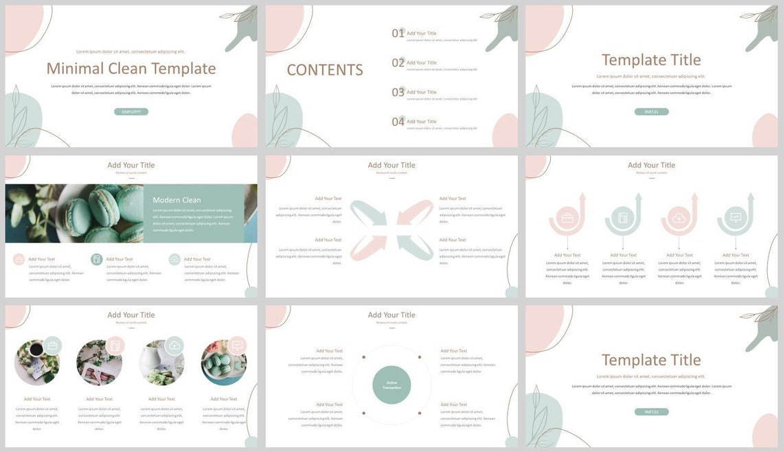 Minimal Modern Clean Powerpoint Template - Etsy Canada