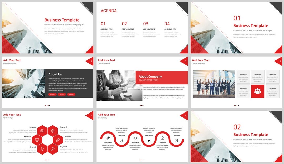 Minimal Magazine Style Business Report Powerpoint Template - Etsy