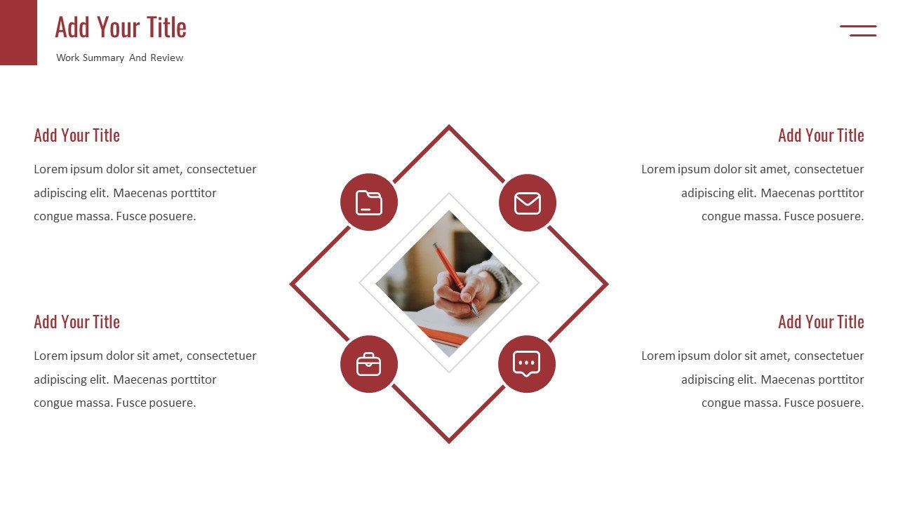 Minimal Red Business Powerpoint Template - Etsy