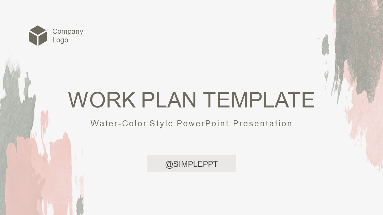 Minimal Water-color Style Powerpoint Template - Etsy