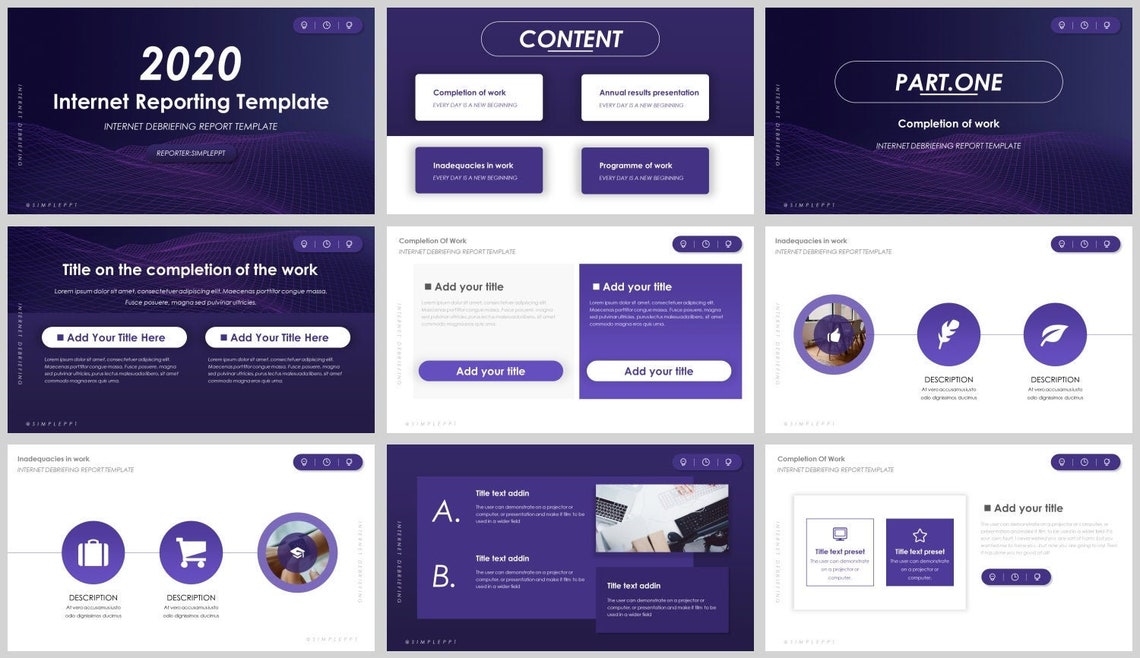 Minimal Internet Plan Report Template - Etsy