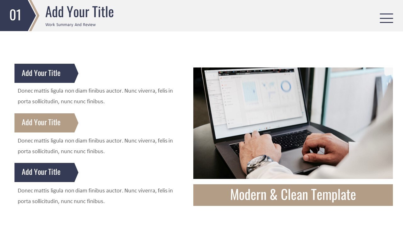 Minimal Work Summary Powerpoint Template - Etsy