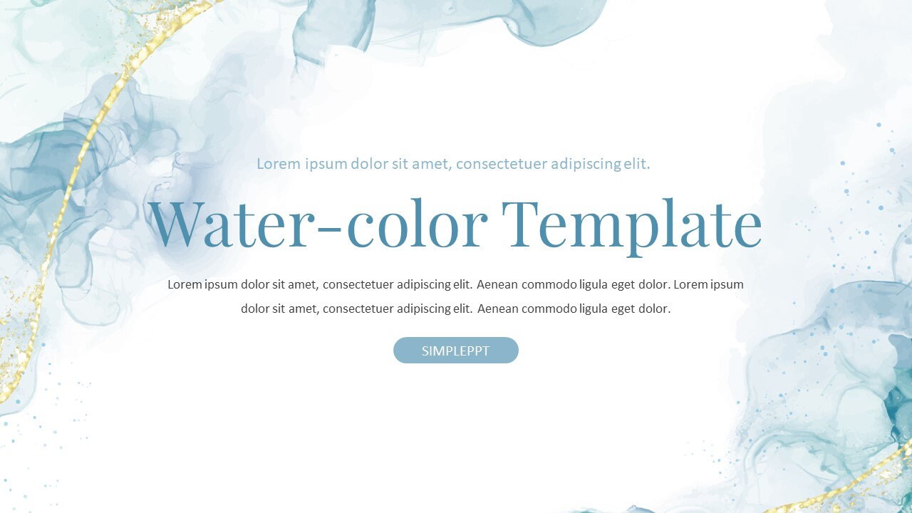 Minimal Watercolor Style Powerpoint Template - Etsy