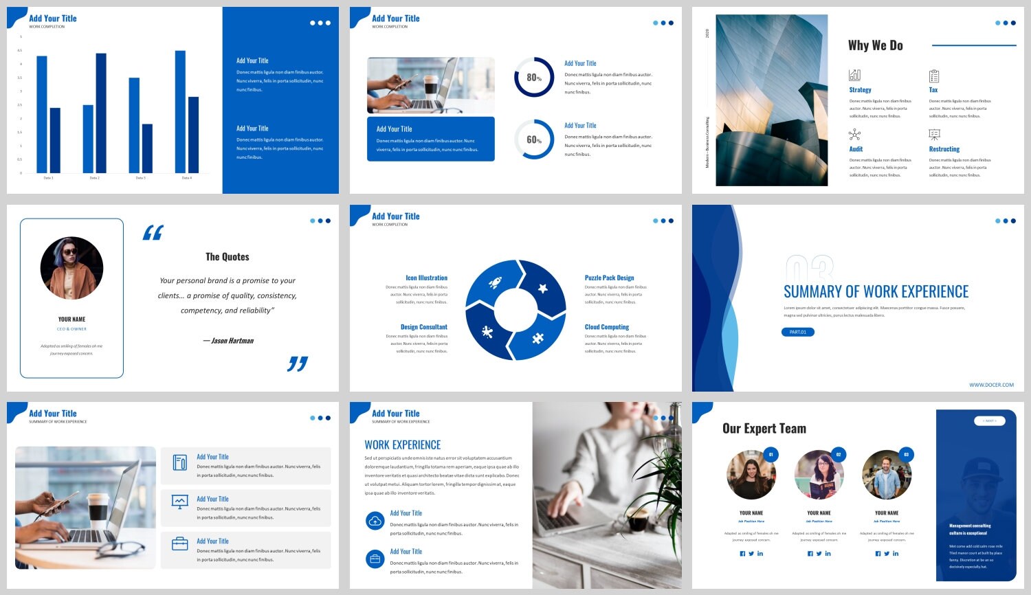 Minimal Clean Business Powerpoint Template - Etsy