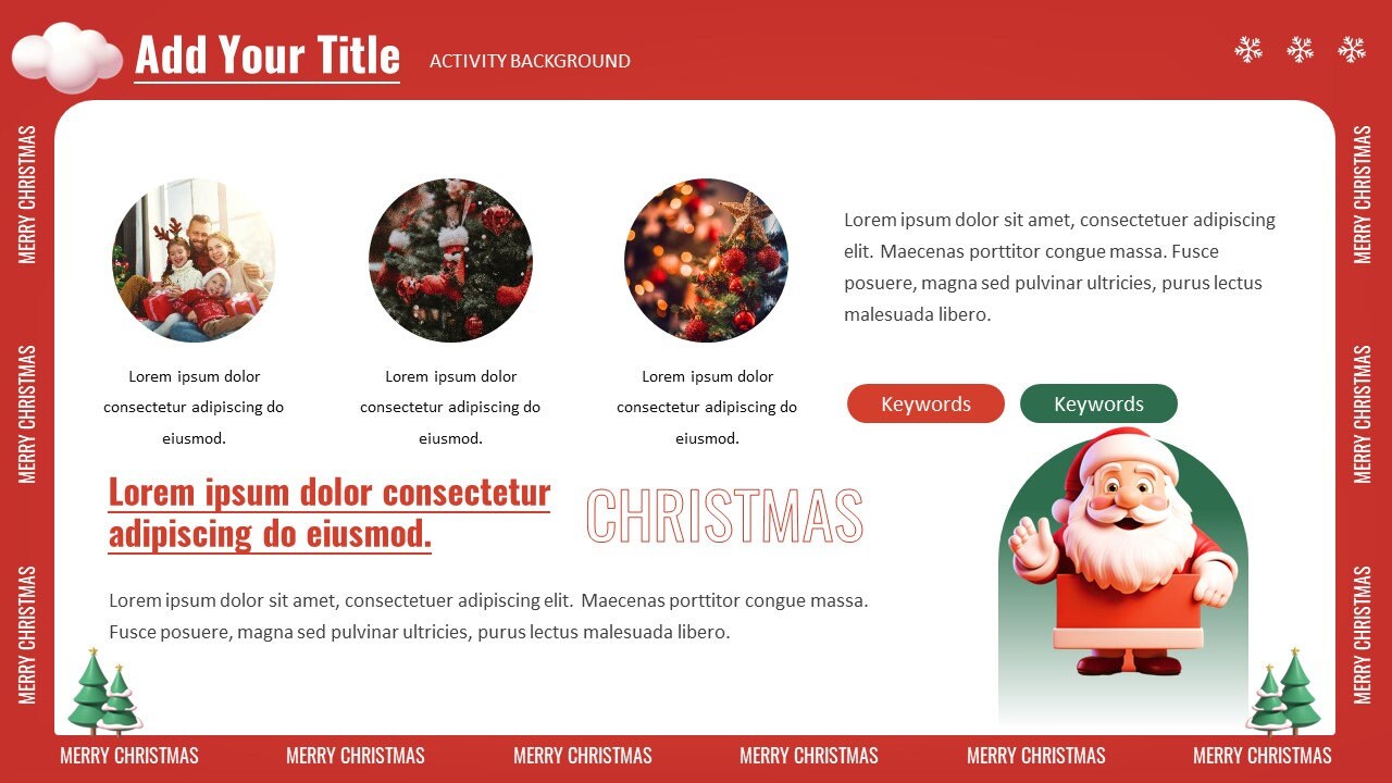 Merry Christmas Annual Summary Powerpoint Template - Etsy