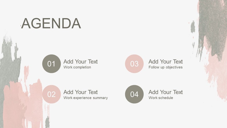Minimal Water-color Style Powerpoint Template - Etsy