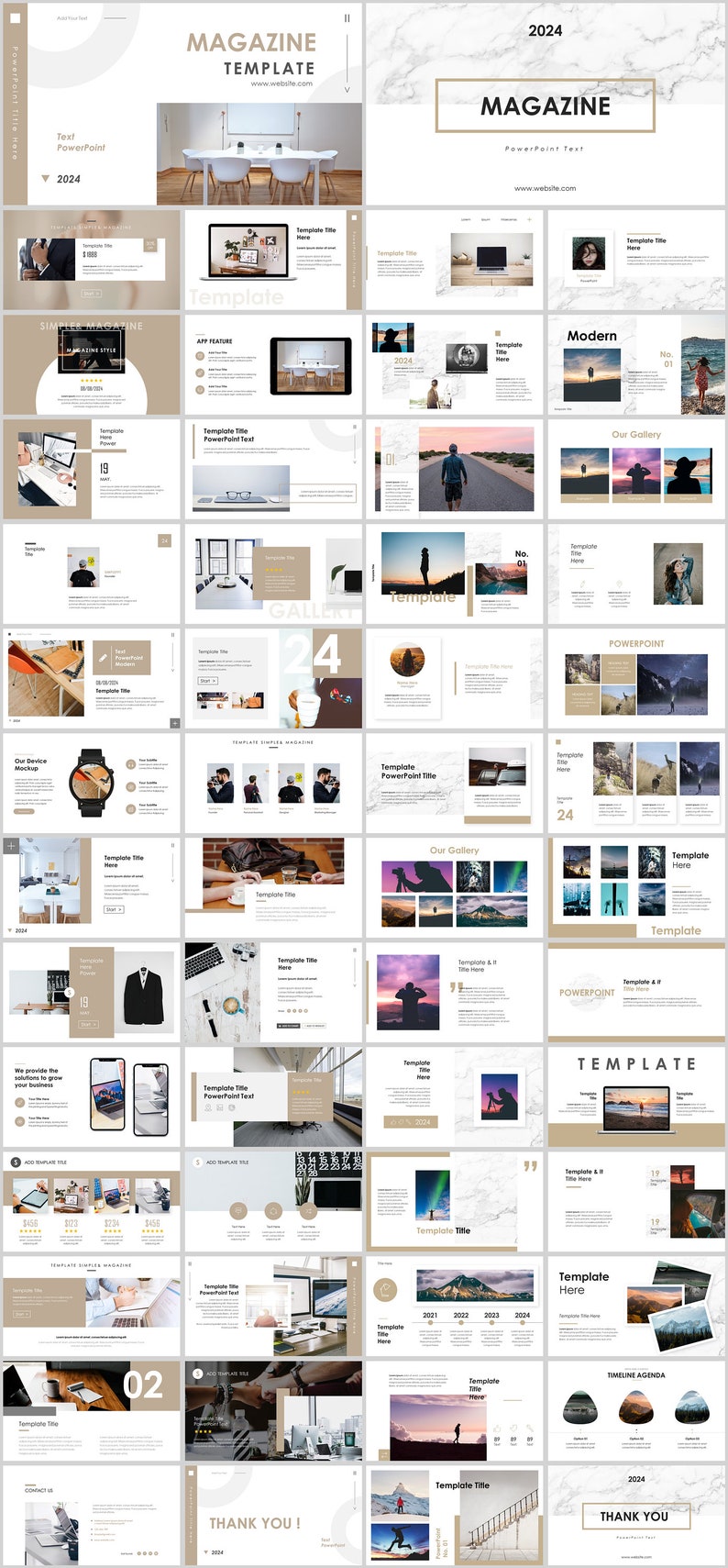10 in 1 Bundle Modern Clean Magazine Style Report Powerpoint Template ...