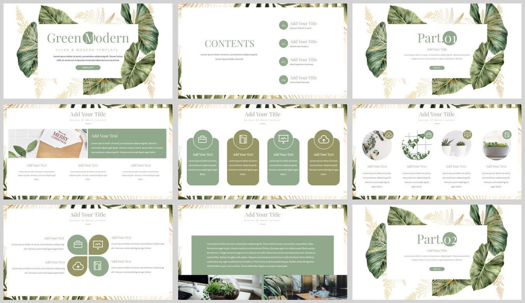 Minimal Clean Report Powerpoint Template - Etsy