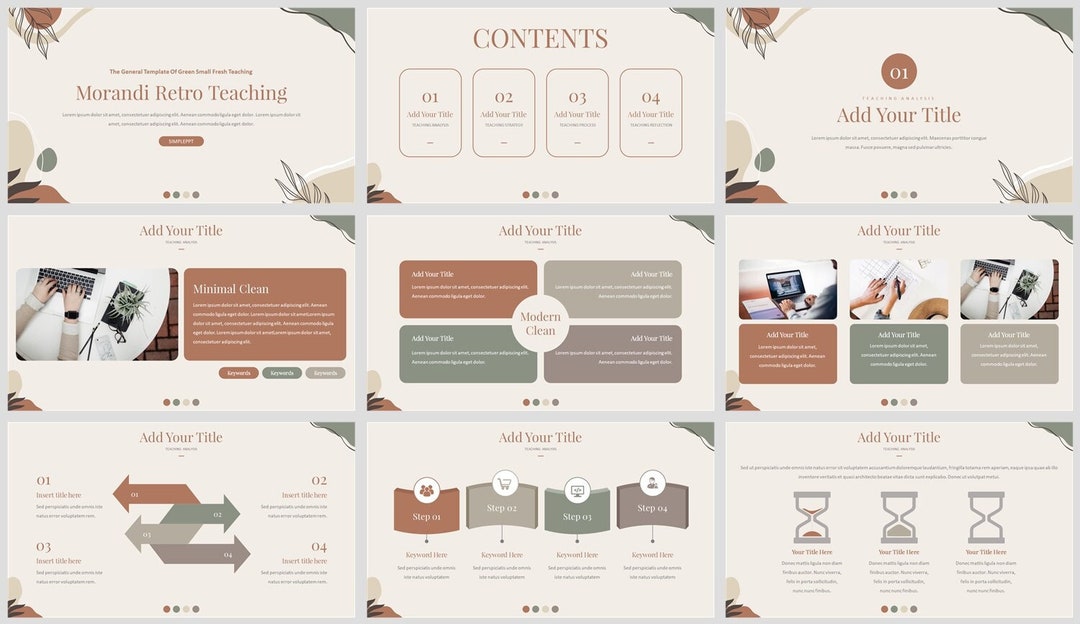 Minimal Clean Teaching Powerpoint Template - Etsy