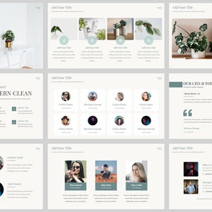 Minimal Modern Clean Business Powerpoint Template - Etsy UK