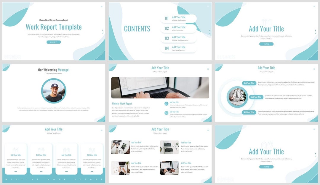 Minimal Clean Business Powerpoint Template - Etsy