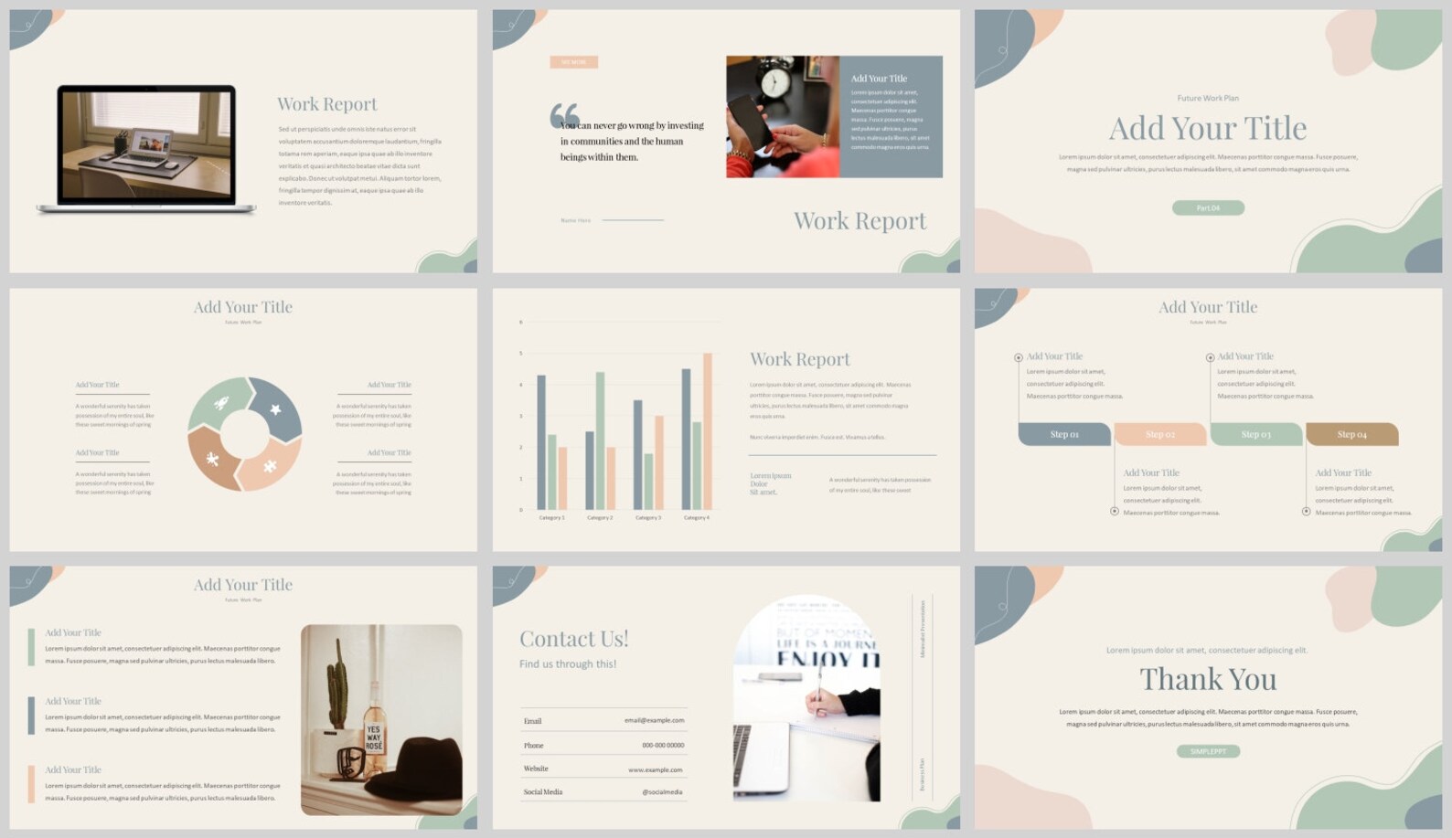 Minimal Modern Clean Powerpoint Template - Etsy