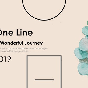 One Line Journey Simple Magazine Style Powerpoint Template - Etsy
