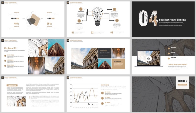 Minimal Modern Clean Business Powerpoint Template - Etsy