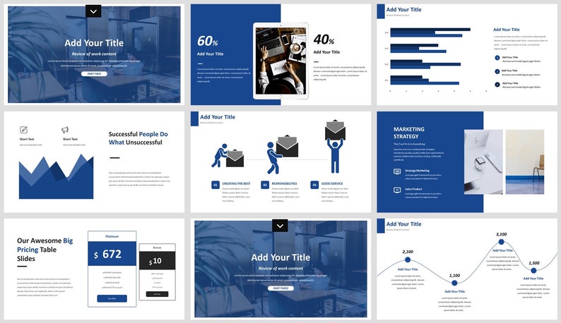 Minimal Modern Clean Business Powerpoint Template - Etsy