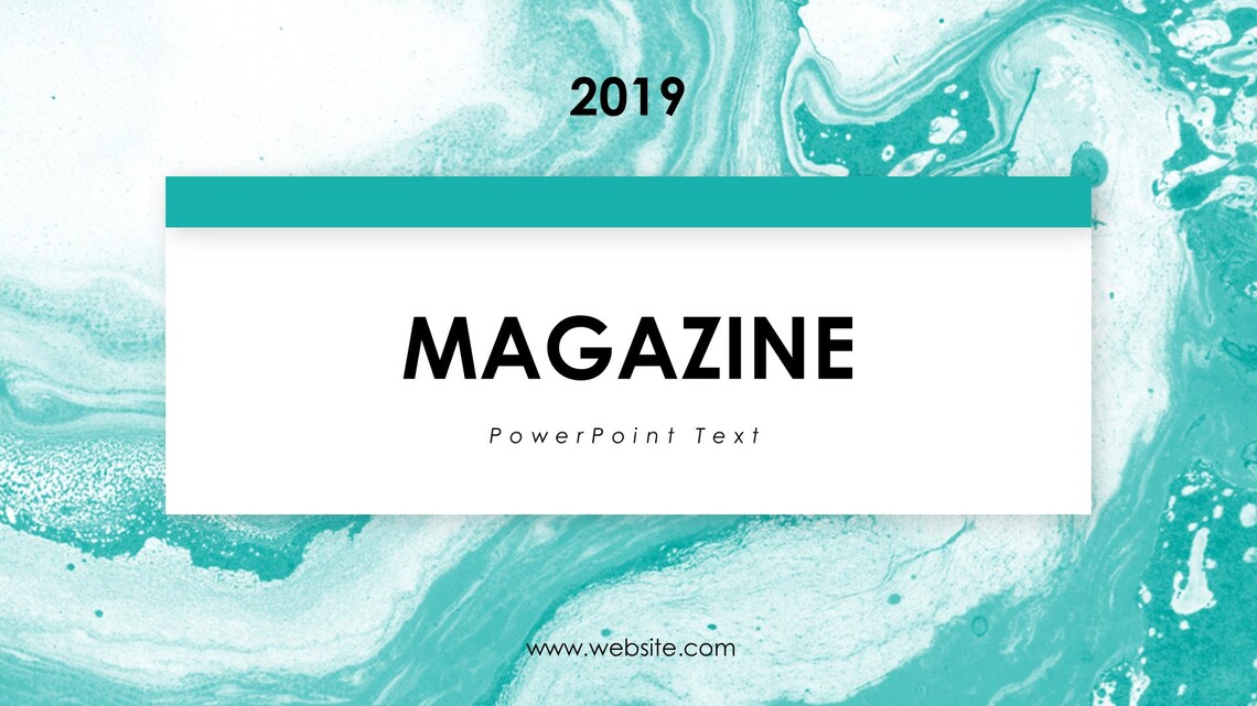 Minimal Watercolor Magazine Style Powerpoint Template - Etsy