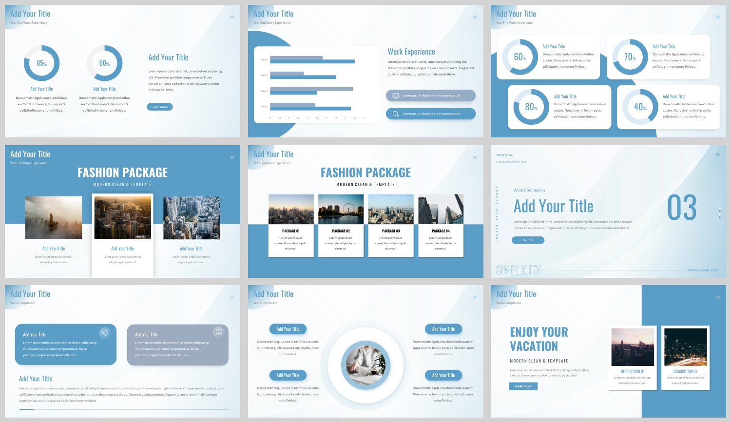 Minimal Blue Business Powerpoint Template - Etsy