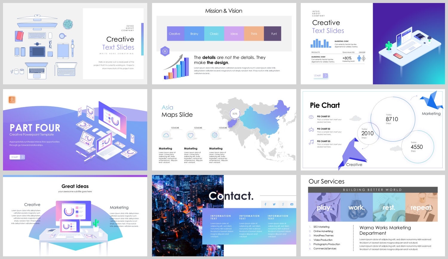 Modern Internet Office Technical Data Powerpoint Template - Etsy