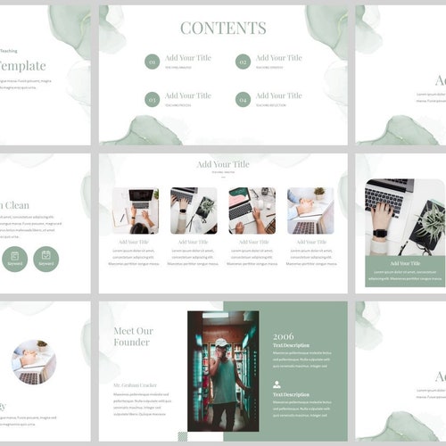 Minimal Work Summary Powerpoint Template - Etsy