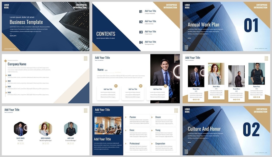 Minimal Modern Clean Business Powerpoint Template - Etsy