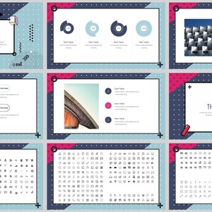 Memphis Style Minimal Powerpoint Template - Etsy