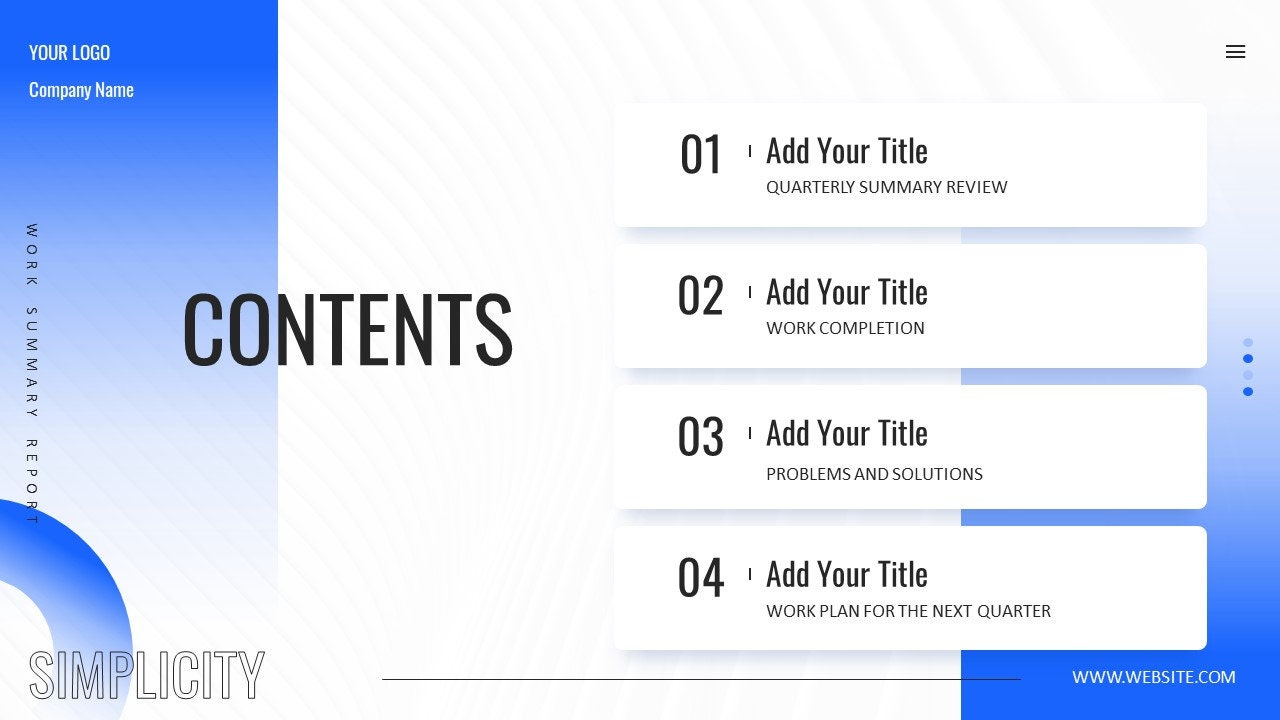 Minimal Blue Business Powerpoint Template - Etsy