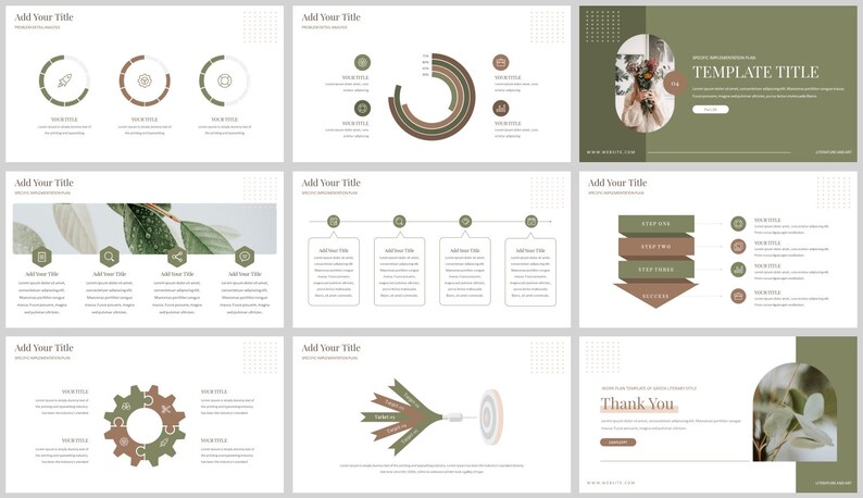Minimal Modern Clean Style Powerpoint Template - Etsy