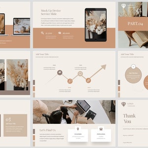Minimal Modern Clean Report Powerpoint Template - Etsy