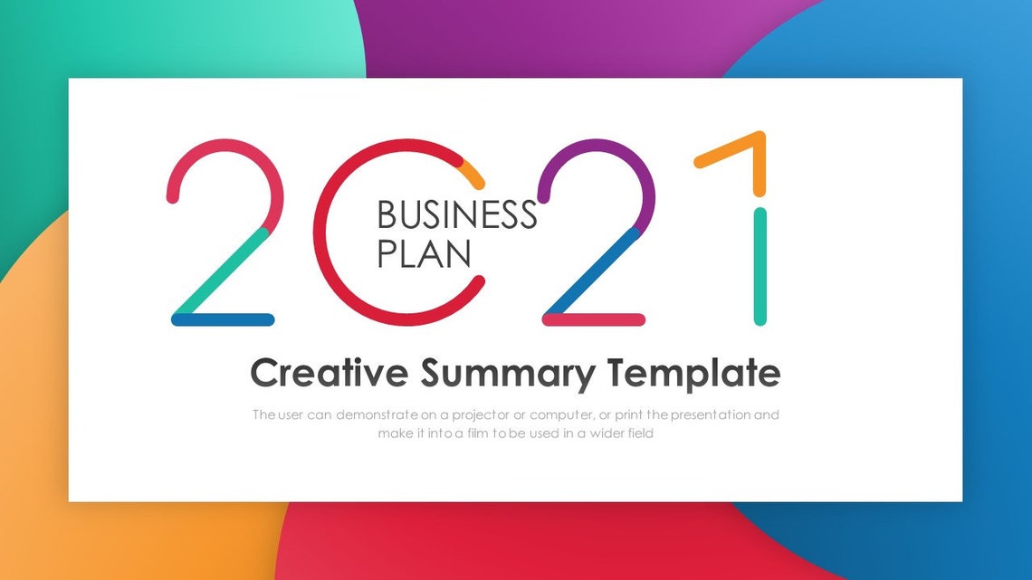 Creative Gradient Business Report Powerpoint Template03 | Etsy