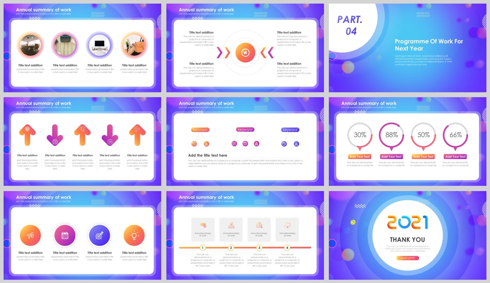 Creative Gradient Business Report Powerpoint Template | Etsy