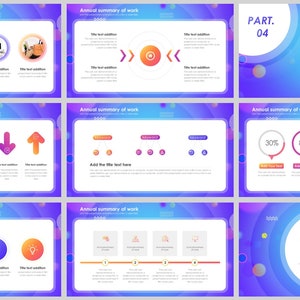 Creative Gradient Business Report Powerpoint Template - Etsy