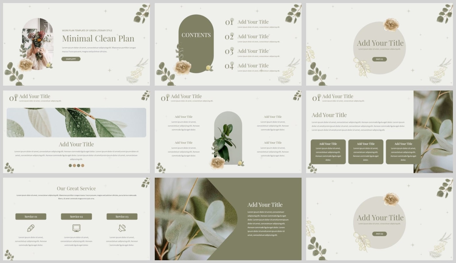 Minimal Modern Clean Report Powerpoint Template - Etsy