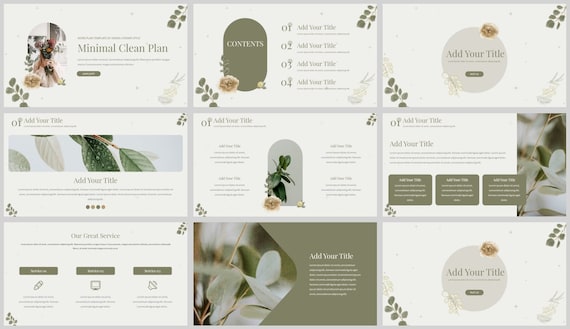 Minimal Modern Clean Report Powerpoint Template | Etsy