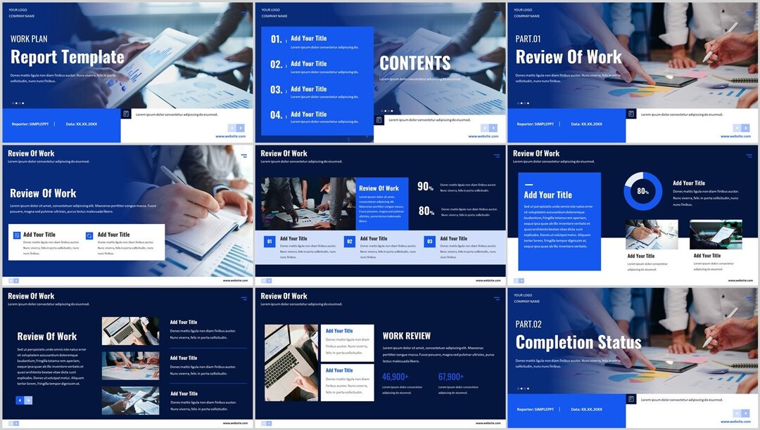 Modern Annual Summary Report Powerpoint Template - Etsy