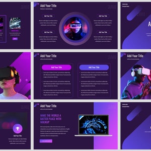 Modern Clean Technology Powerpoint Template - Etsy