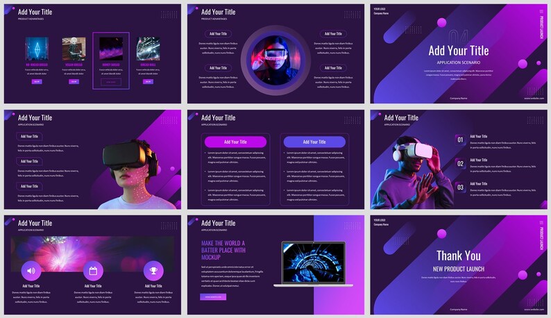 Modern Clean Technology Powerpoint Template - Etsy