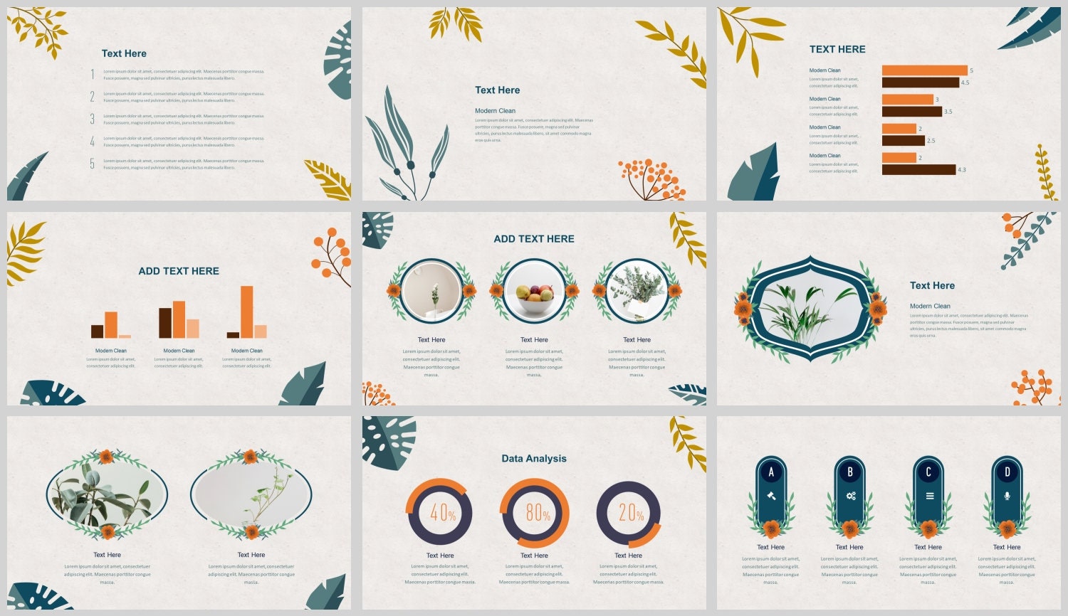 Minimal Clean Work Report Powerpoint Template - Etsy